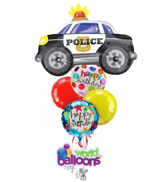 Police Balloon Bouquet 7pcs – WorldBalloonsNYC