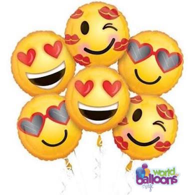 Happy Face Emoji Balloon Bouquet – WorldBalloonsNYC