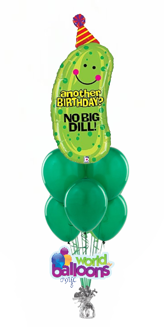 Birthday pickle Not Big Dill balloon bouquet 10pcs. – WorldBalloonsNYC